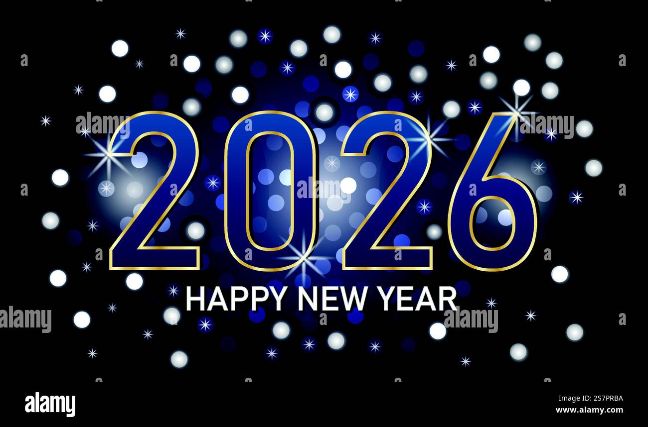 Happy New Year 2026. Festive background for your design. Vector illustration Stock Vector Image ...