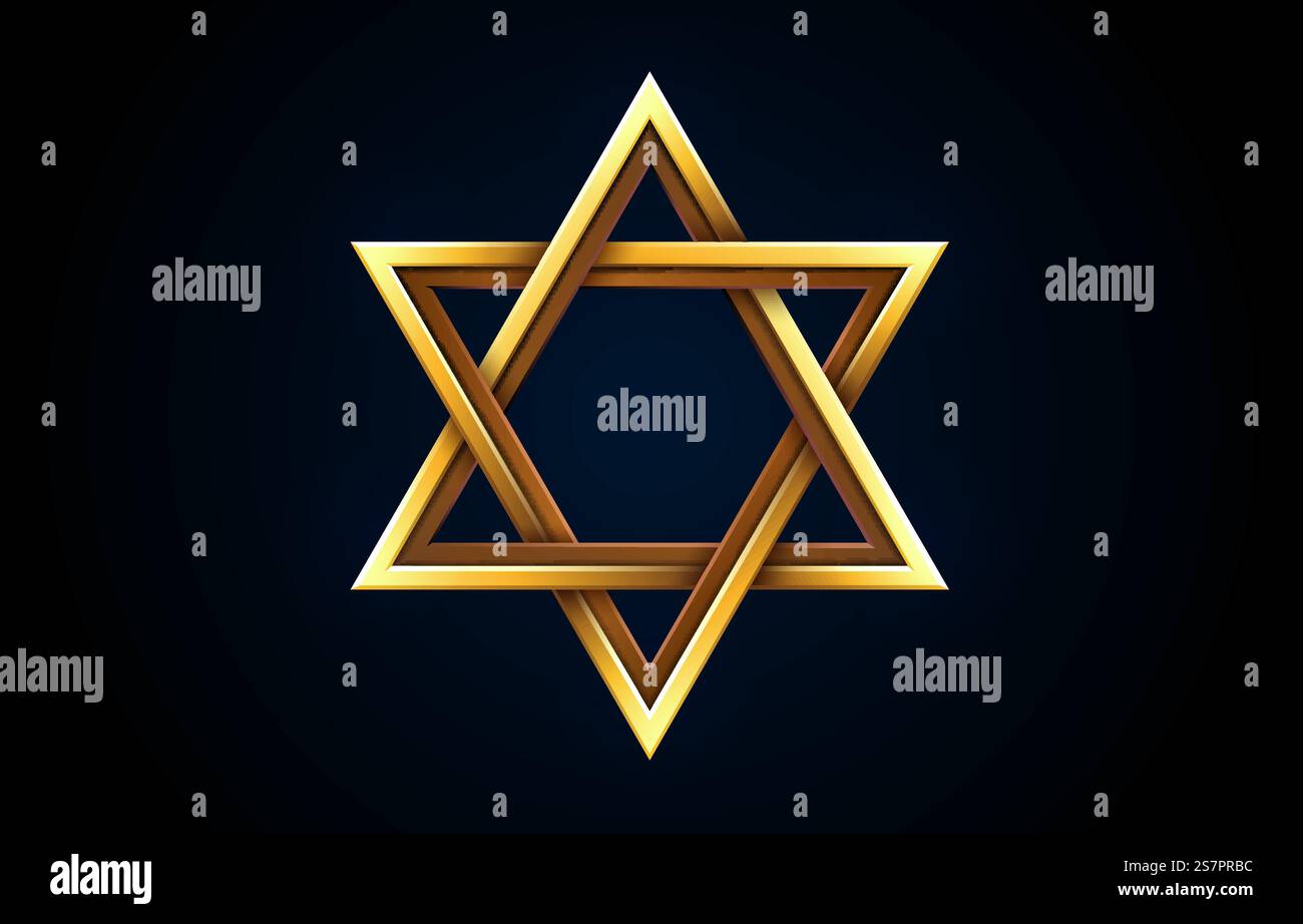 Star David sign icon, Jewish Israeli religious symbol. Vector ...
