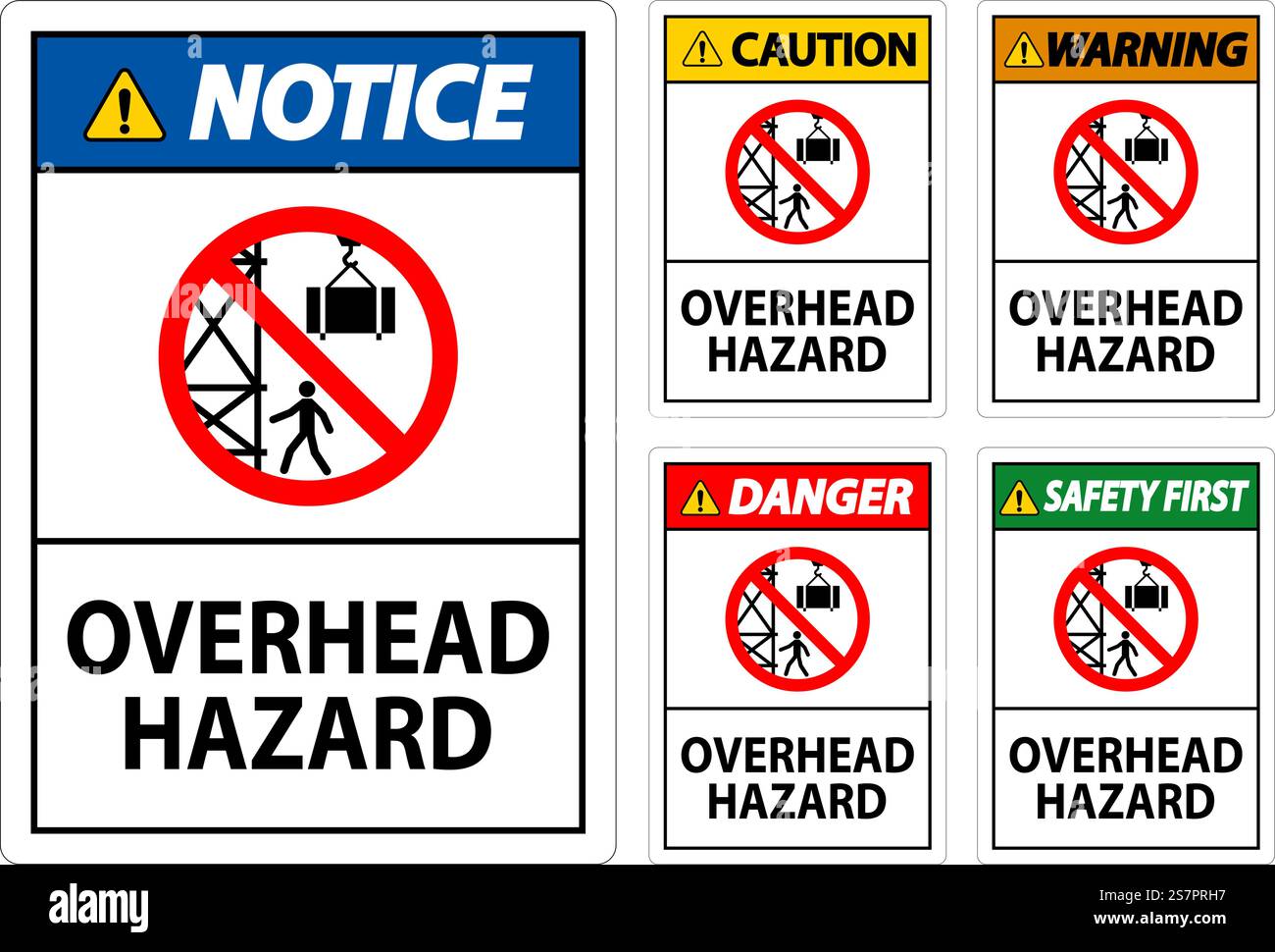 Danger Sign Overhead Hazard Stock Vector Image & Art - Alamy