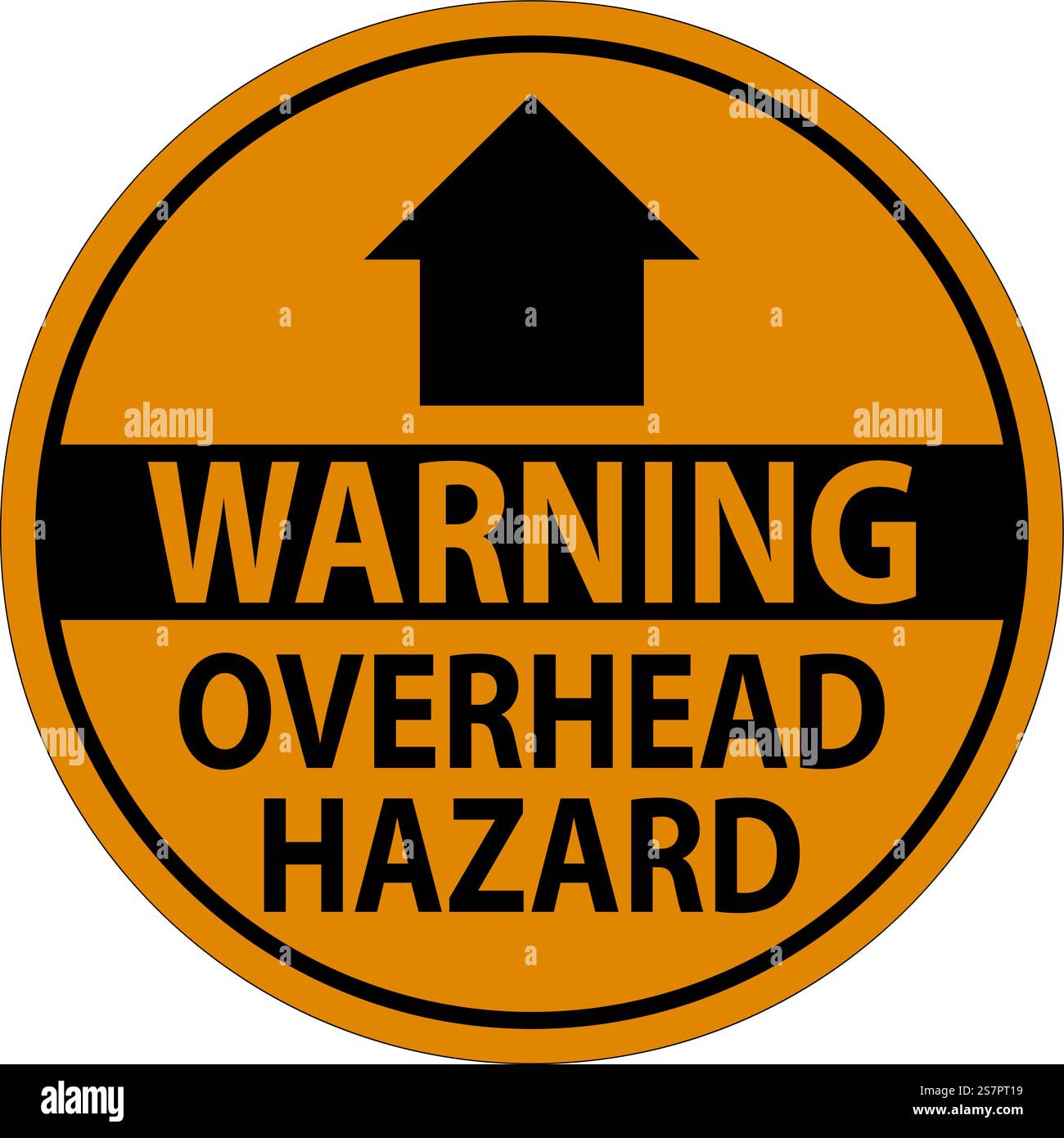 Warning Sign Overhead Hazard Stock Vector Image & Art - Alamy