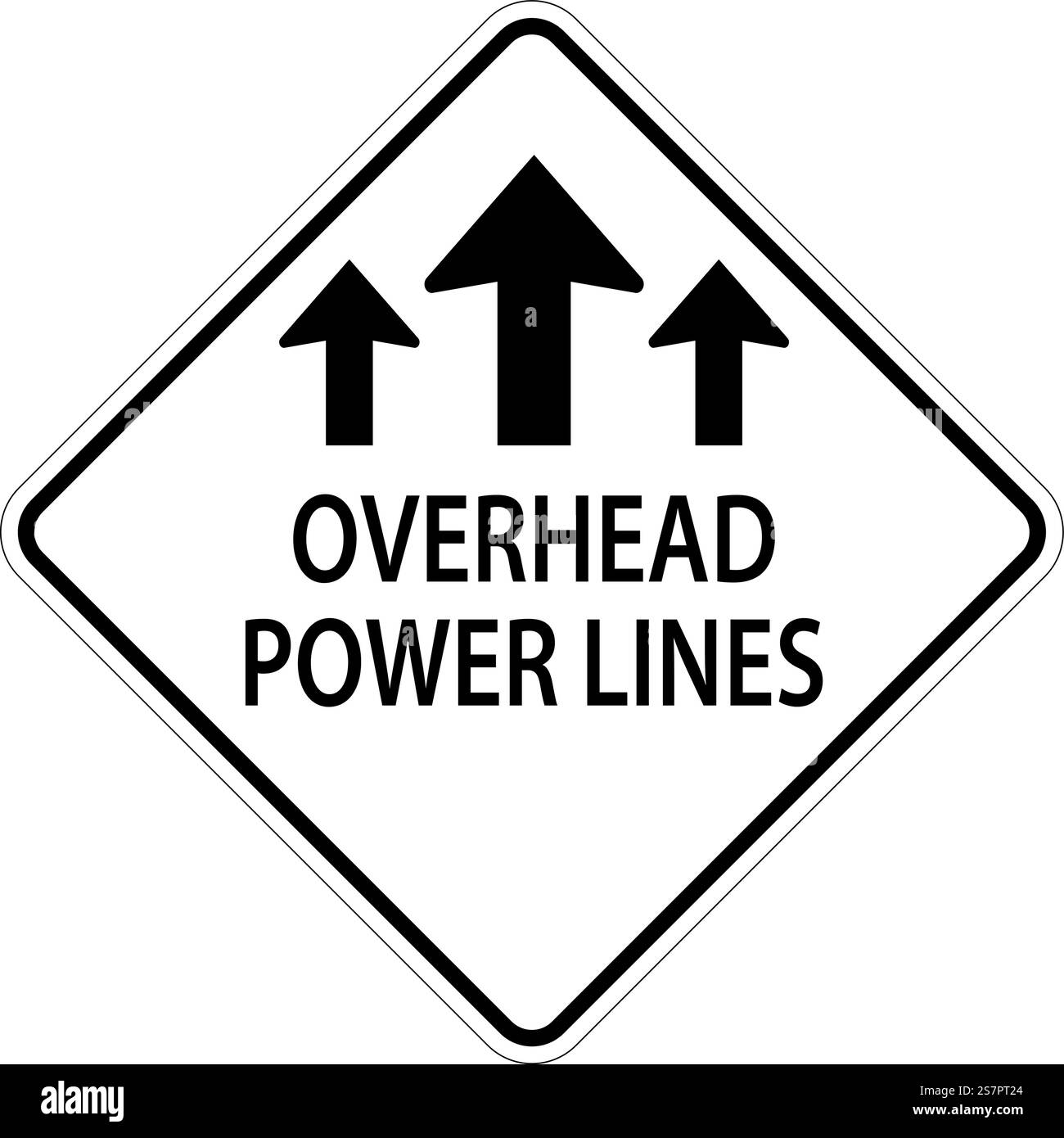 Overhead Power Lines Sign Stock Vector Image & Art - Alamy