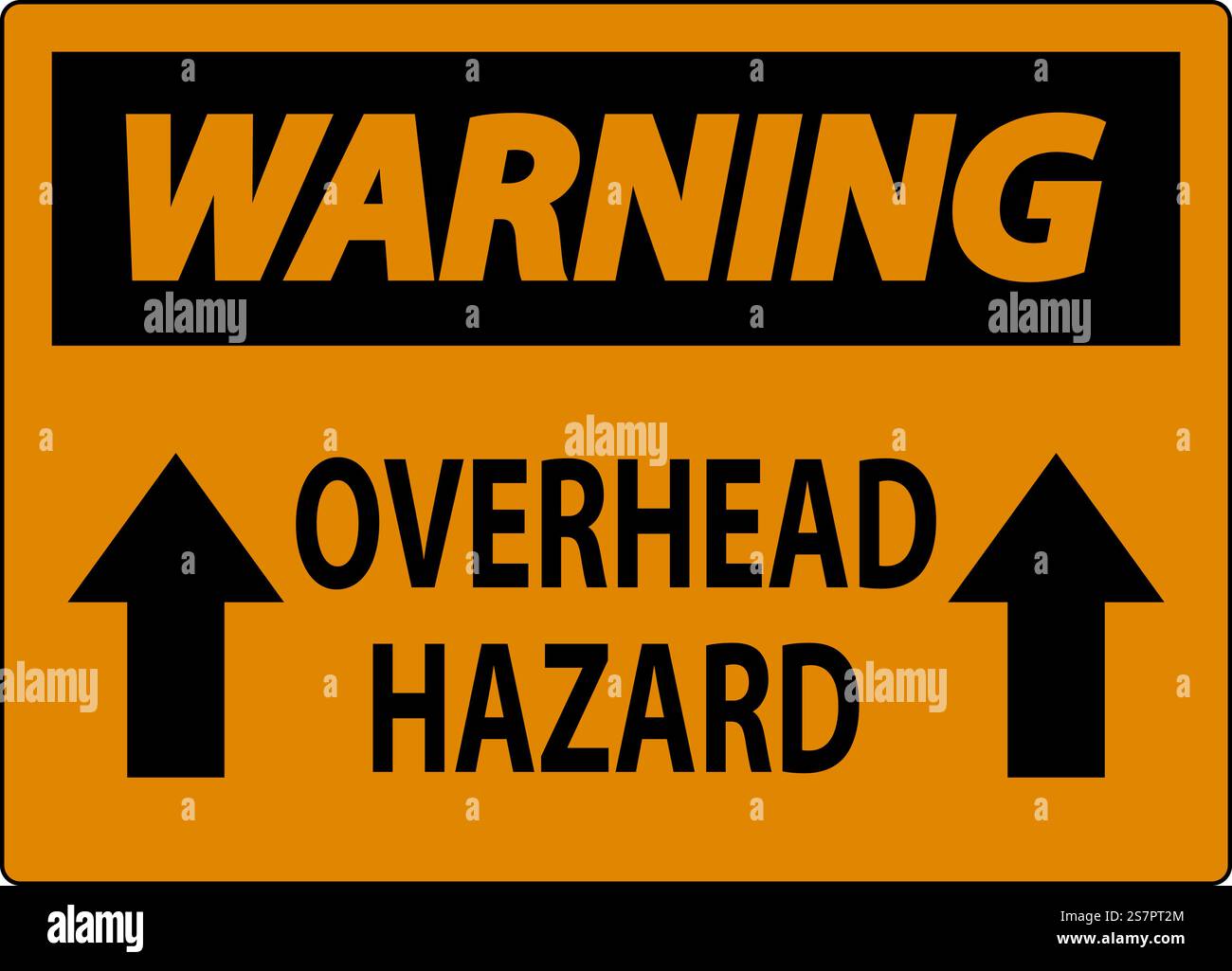 Warning Sign Overhead Hazard Stock Vector Image & Art - Alamy
