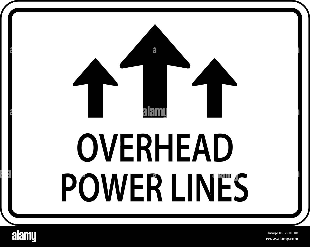 Overhead Power Lines Sign Stock Vector Image & Art - Alamy