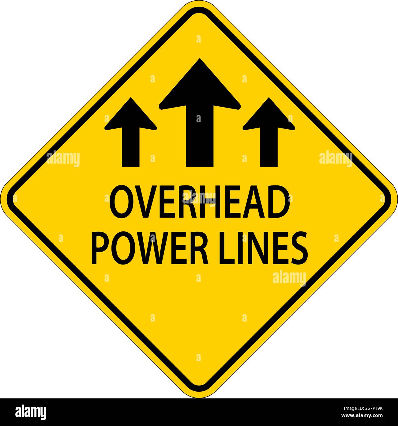 Overhead Power Lines Sign Stock Vector Image & Art - Alamy