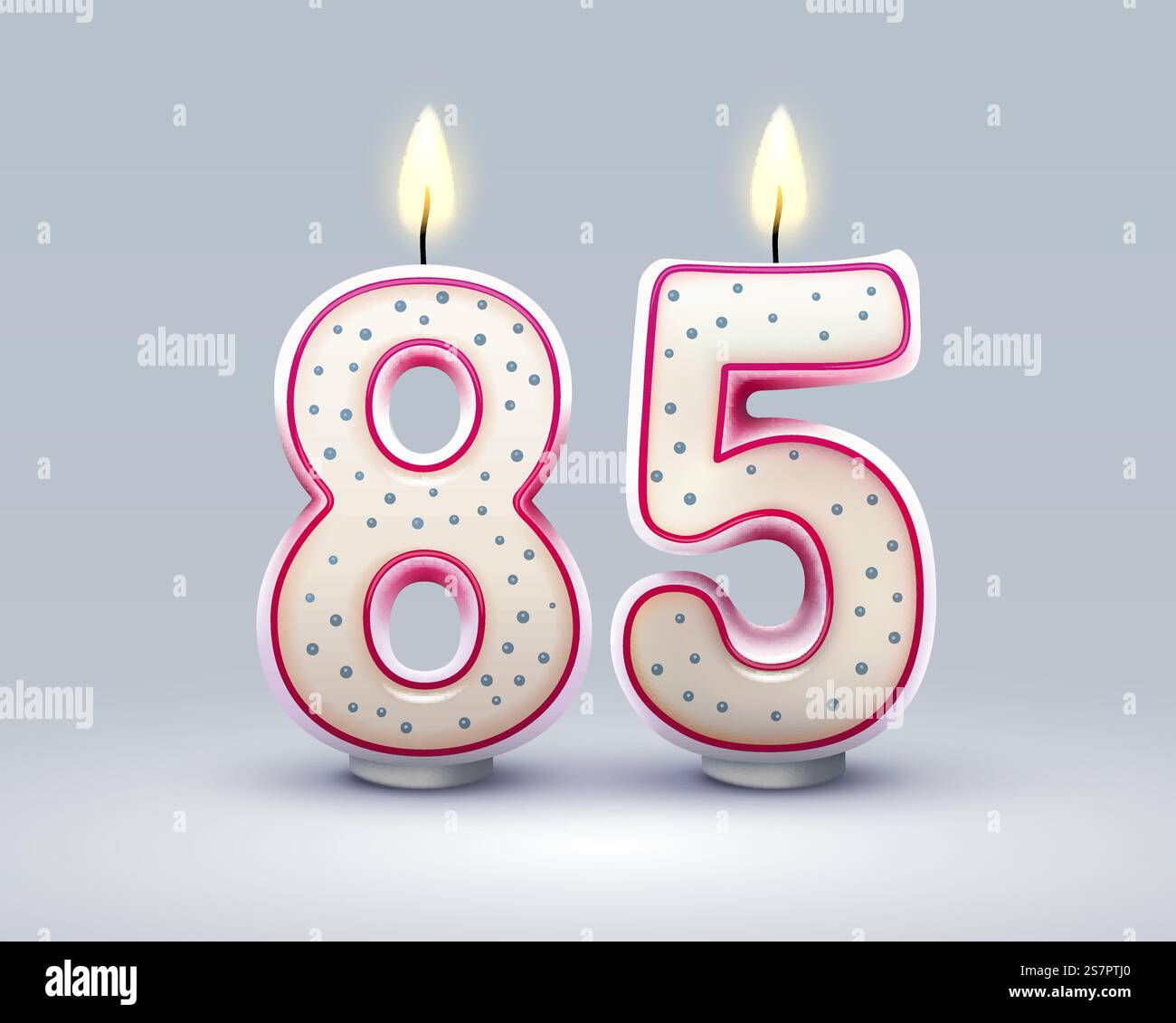 Happy Birthday years. 85 anniversary of the birthday, Candle in the ...