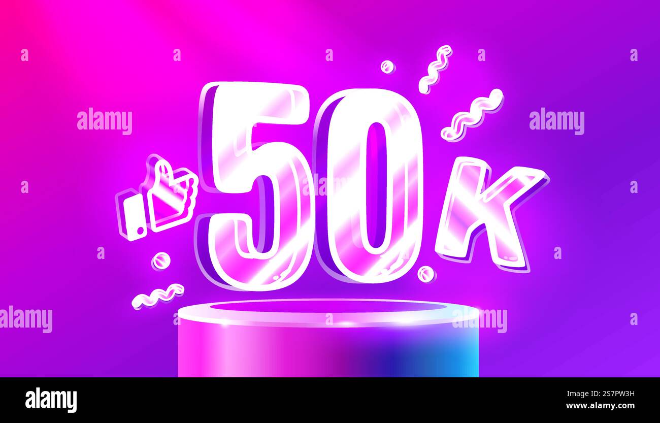 Thank you 50k followers, peoples online social group, happy banner ...