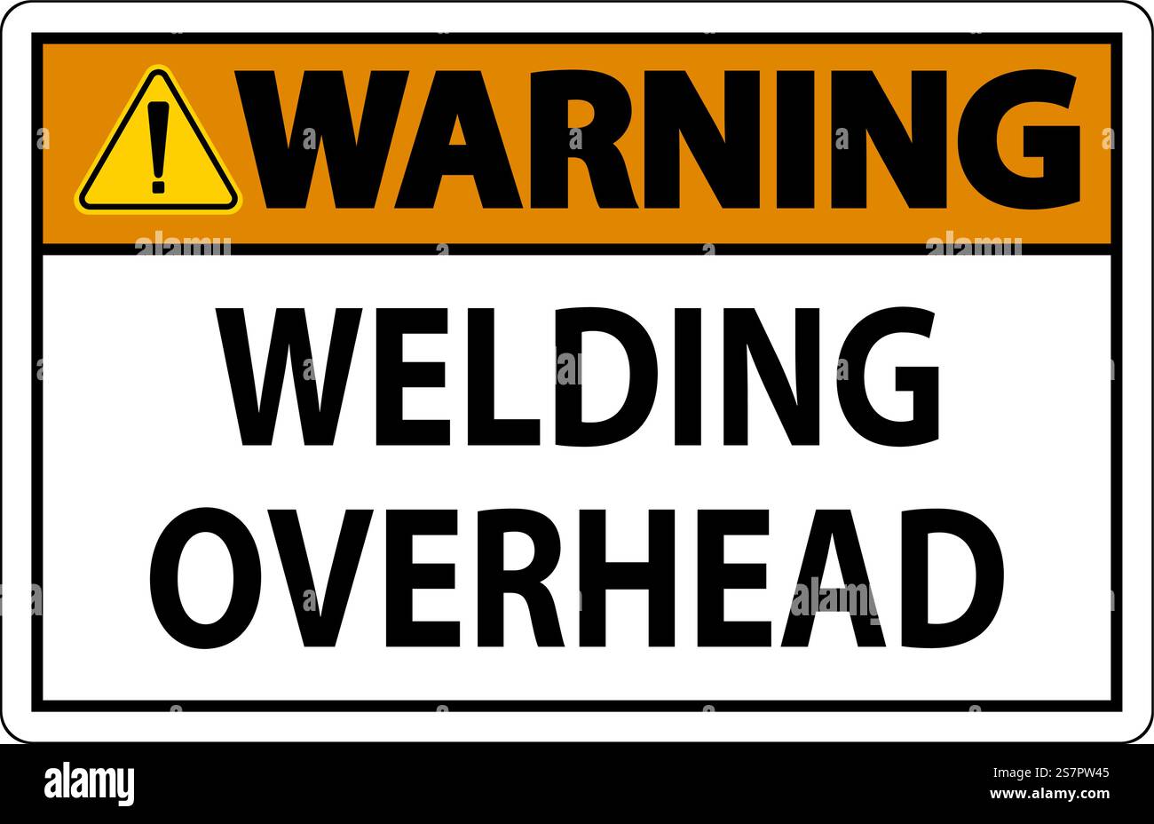 Warning Sign Welding Overhead Stock Vector Image & Art - Alamy