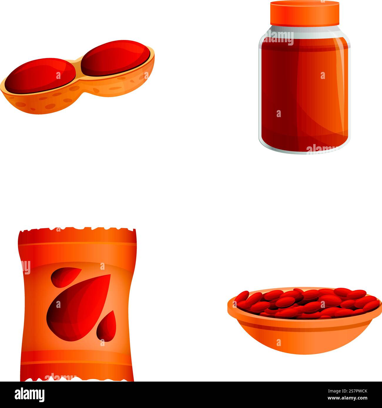 American homemade peanut butter Stock Vector Images - Alamy