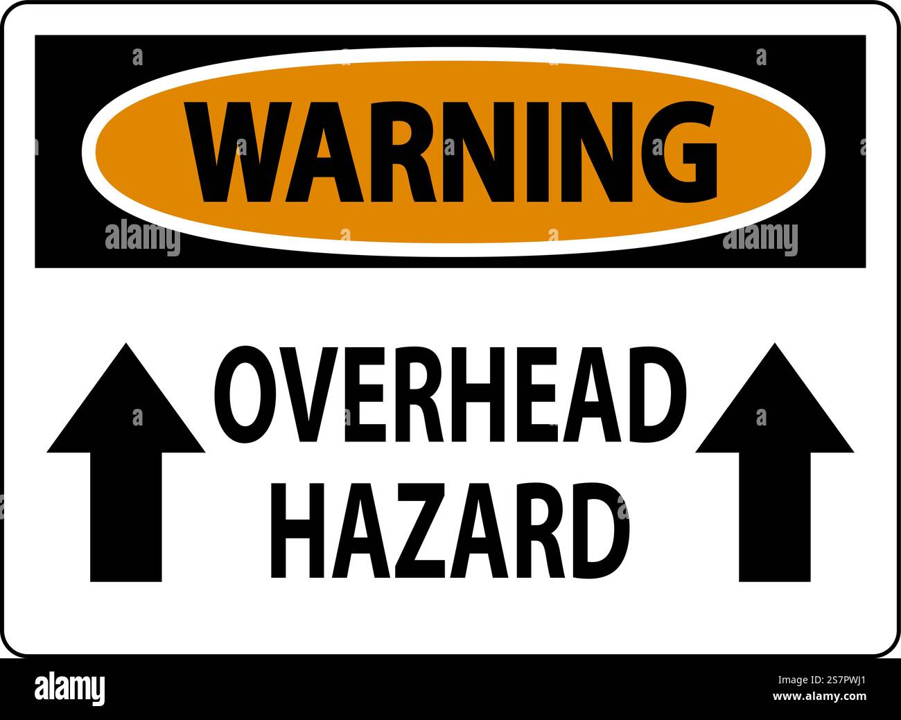 Warning Sign Overhead Hazard Stock Vector Image & Art - Alamy