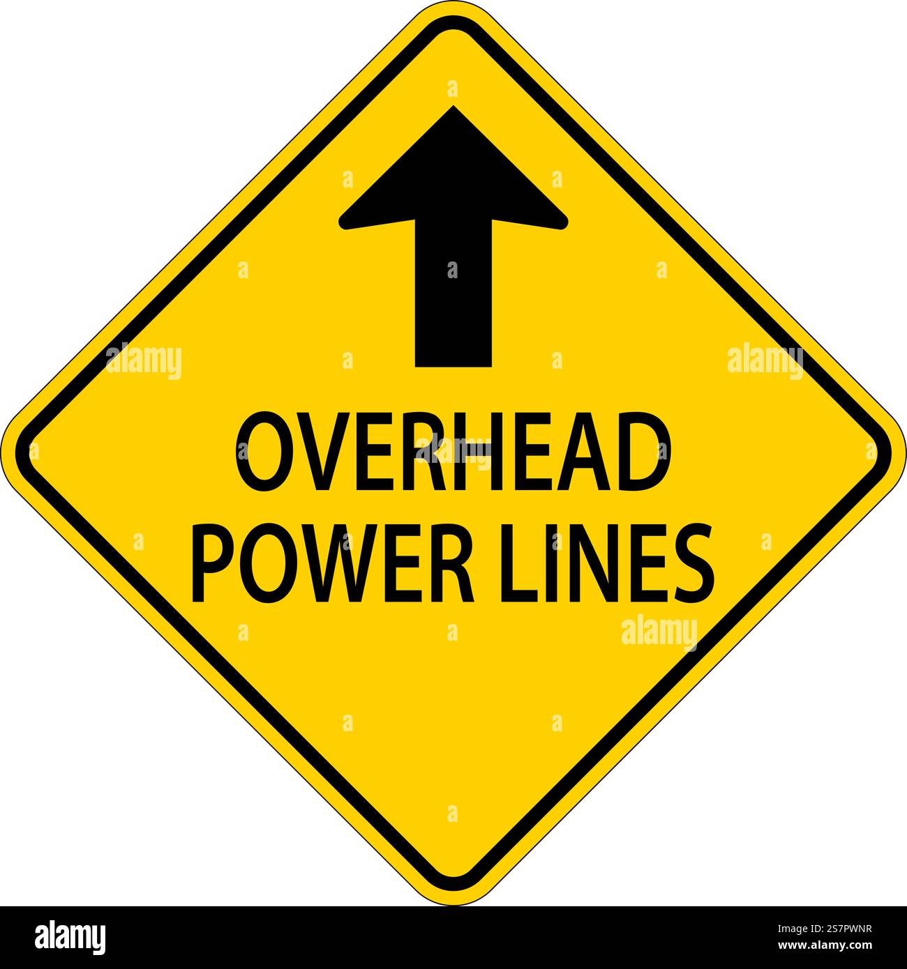 Overhead Power Lines Sign Stock Vector Image & Art - Alamy