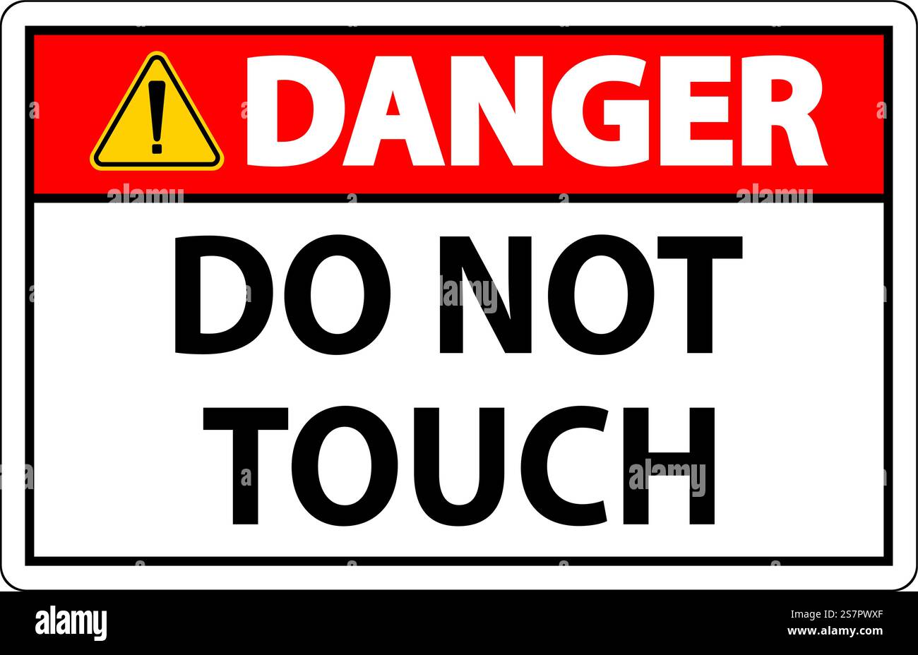 Danger Label Do Not Touch Stock Vector Image & Art - Alamy