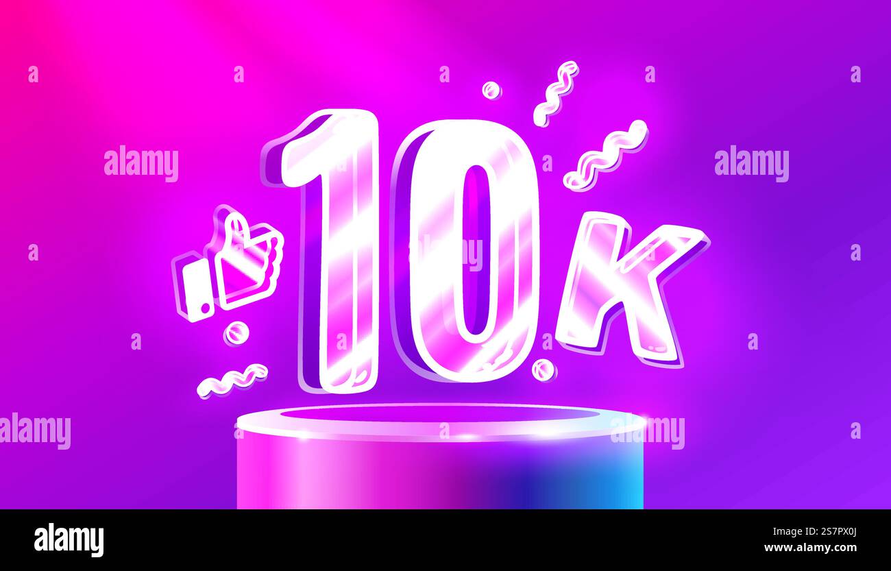 Thank you 10k followers, peoples online social group, happy banner ...