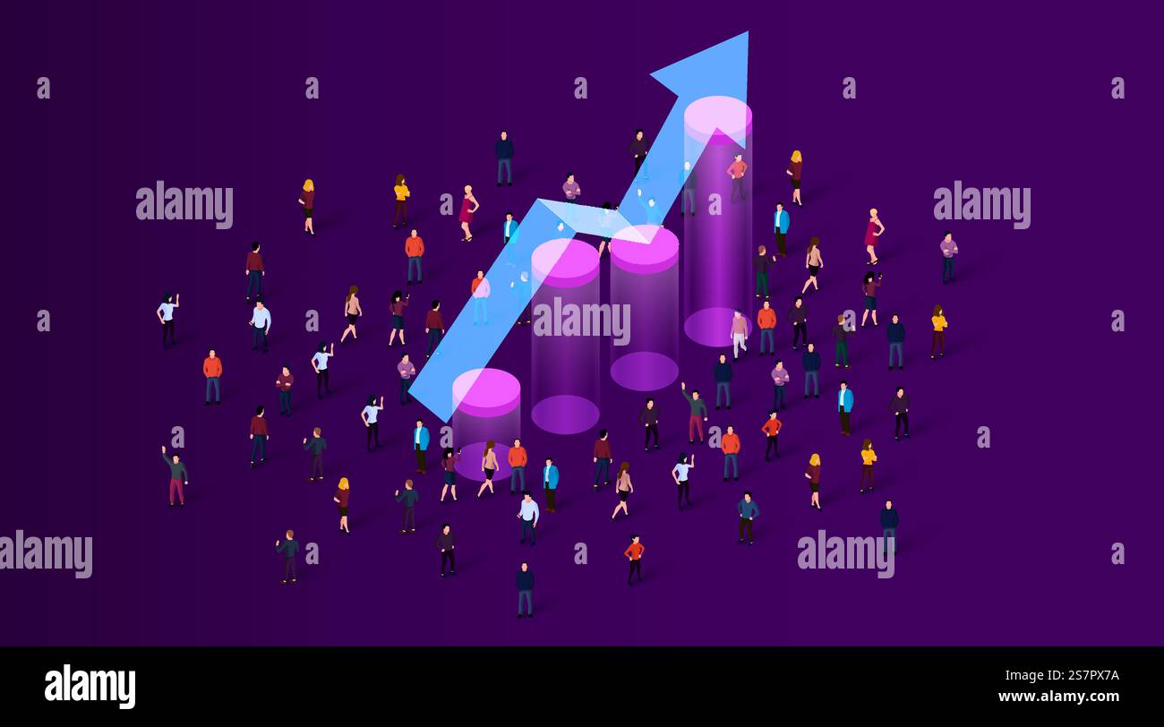 Large crowd gathered on Stock Vector Images - Alamy