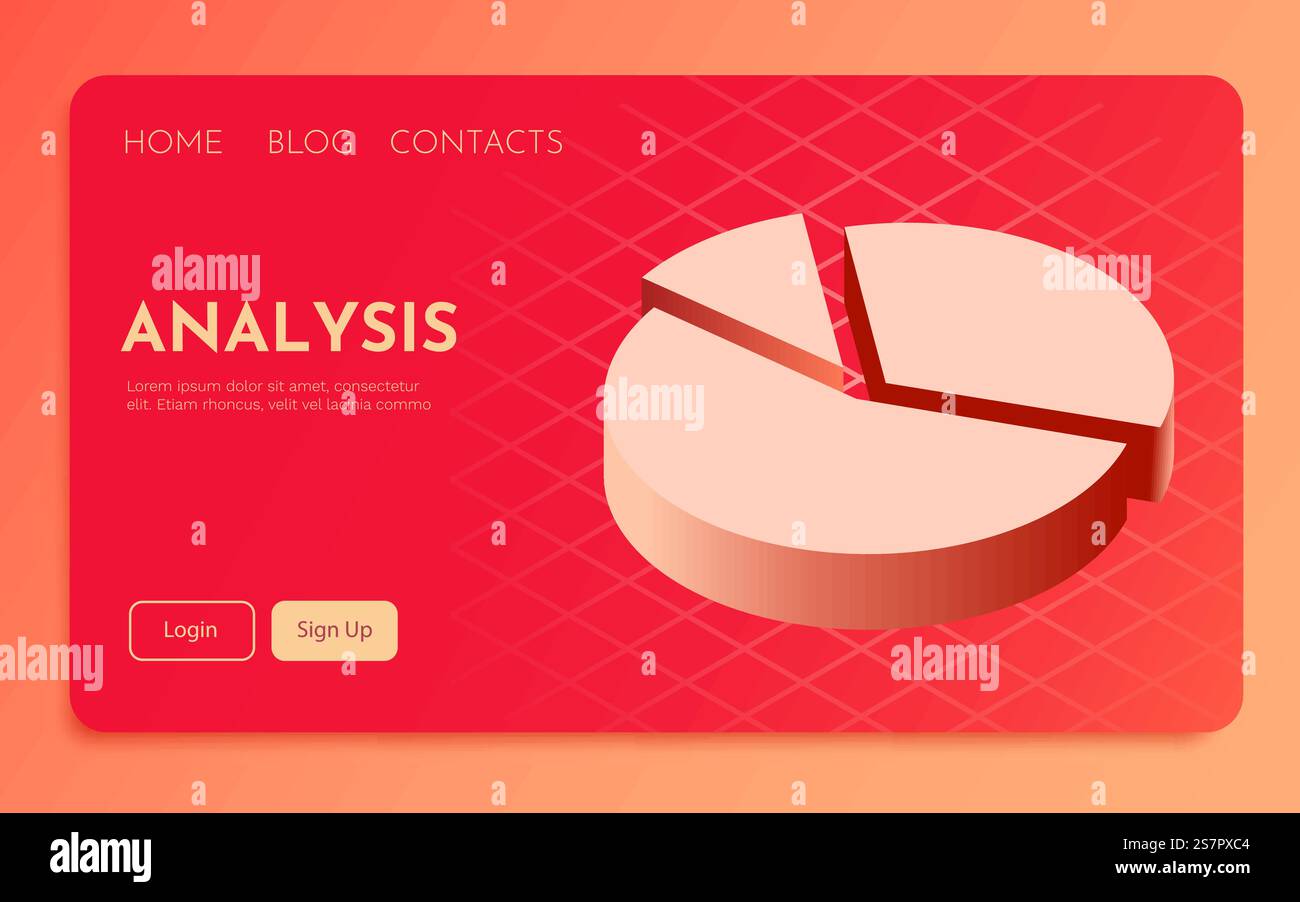 Financial Or Data Analytics Concept Chart Trading Business Application Template Landing Page