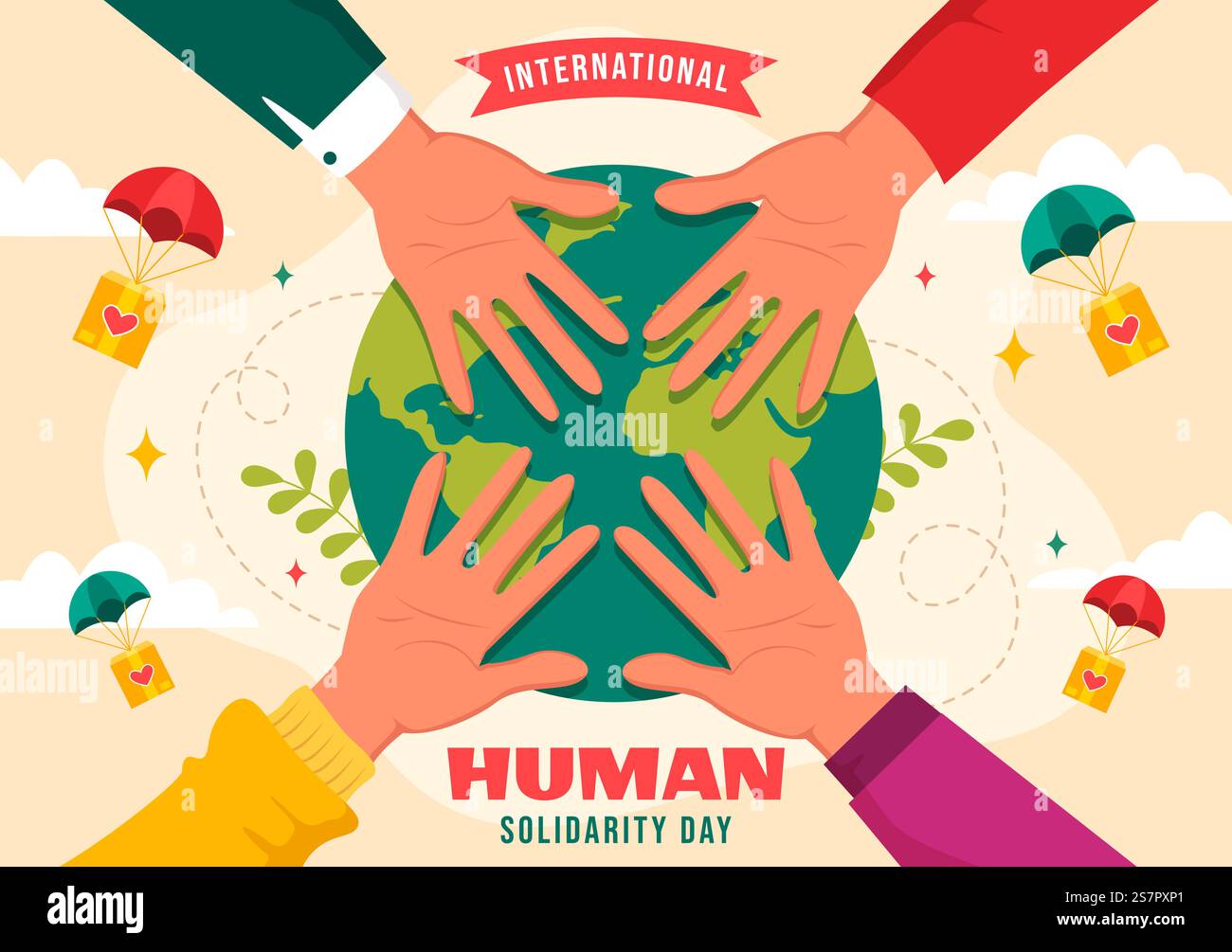 International Human Solidarity Day Vector Illustration on December 20 ...