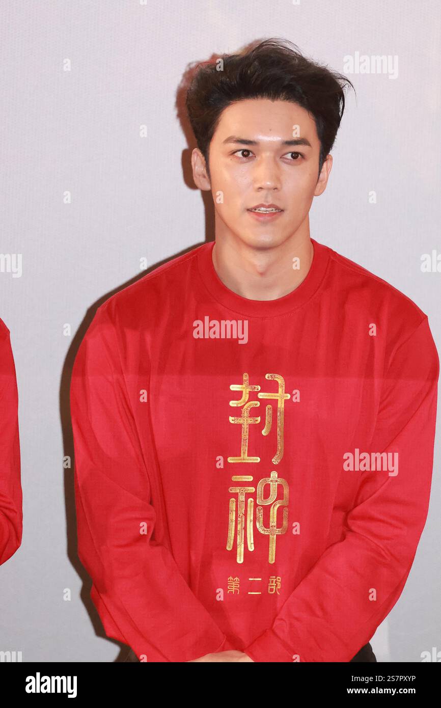 Chinese actor Chen Muchi attends an activity in Chengdu City, southwest ...