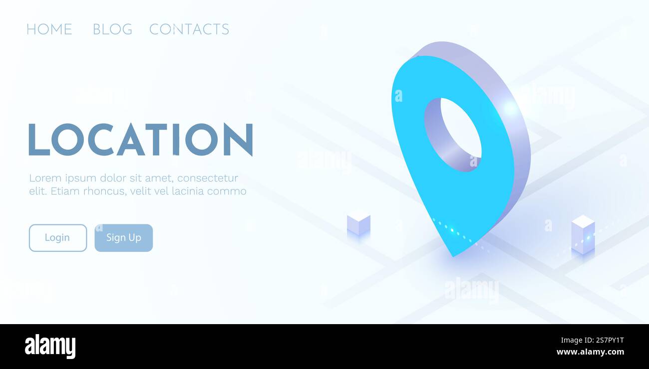 3d map marker. Navigation and address concept. Vector illustration. 3d ...