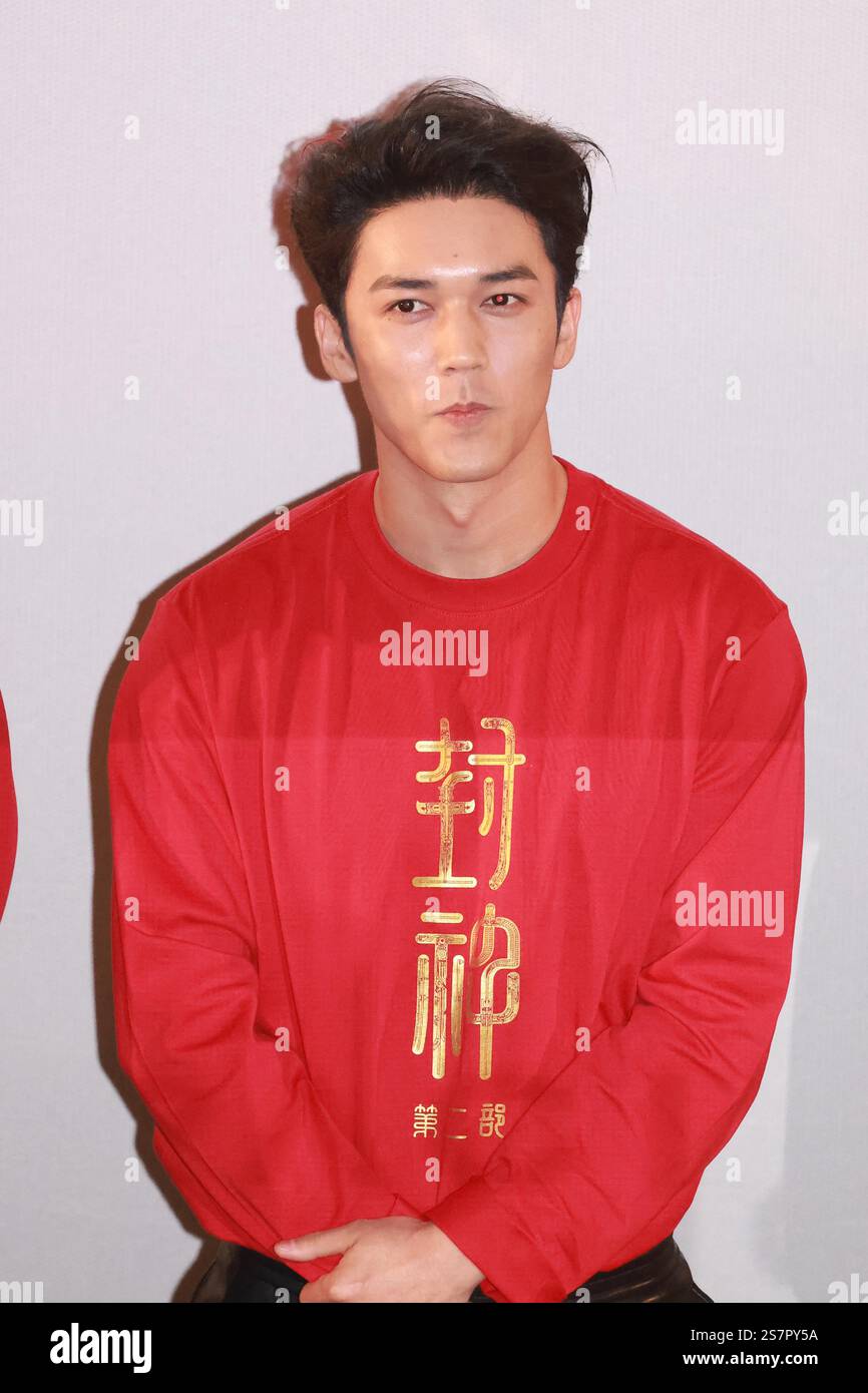 Chinese actor Chen Muchi attends an activity in Chengdu City, southwest ...