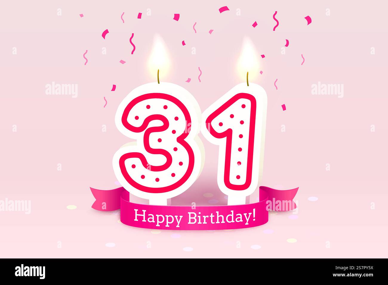 Birthday cake candles number 31 Stock Vector Images - Alamy