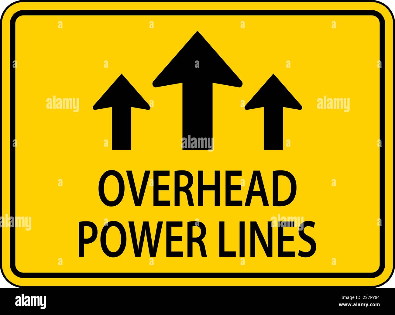 Overhead Power Lines Sign Stock Vector Image & Art - Alamy