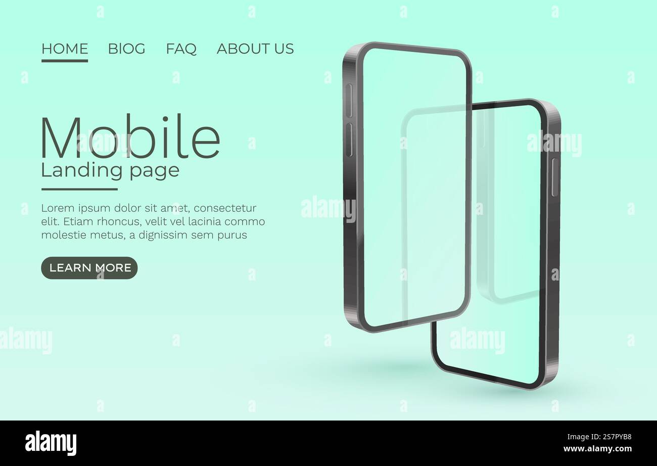 Smartphone mobile screen, technology mobile display. Vector ...