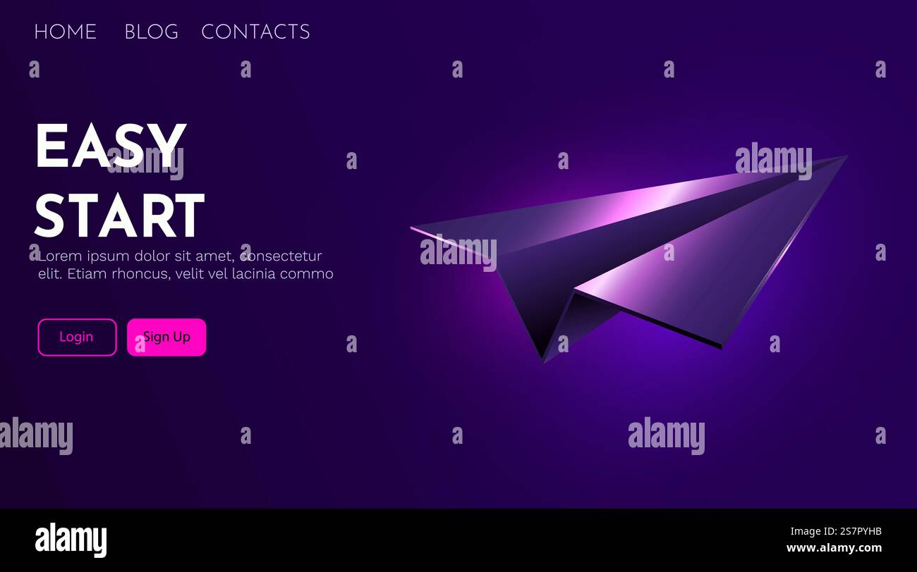 Futuristic paper airplane. Concept of freedom, innovation and success ...