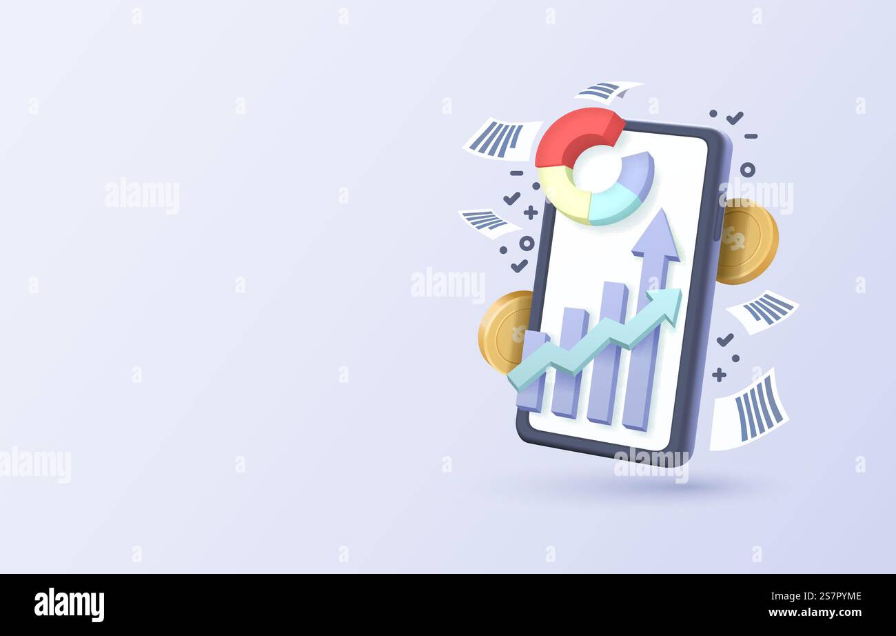 Mobile financial service, Smartphone mobile graph, technology mobile ...