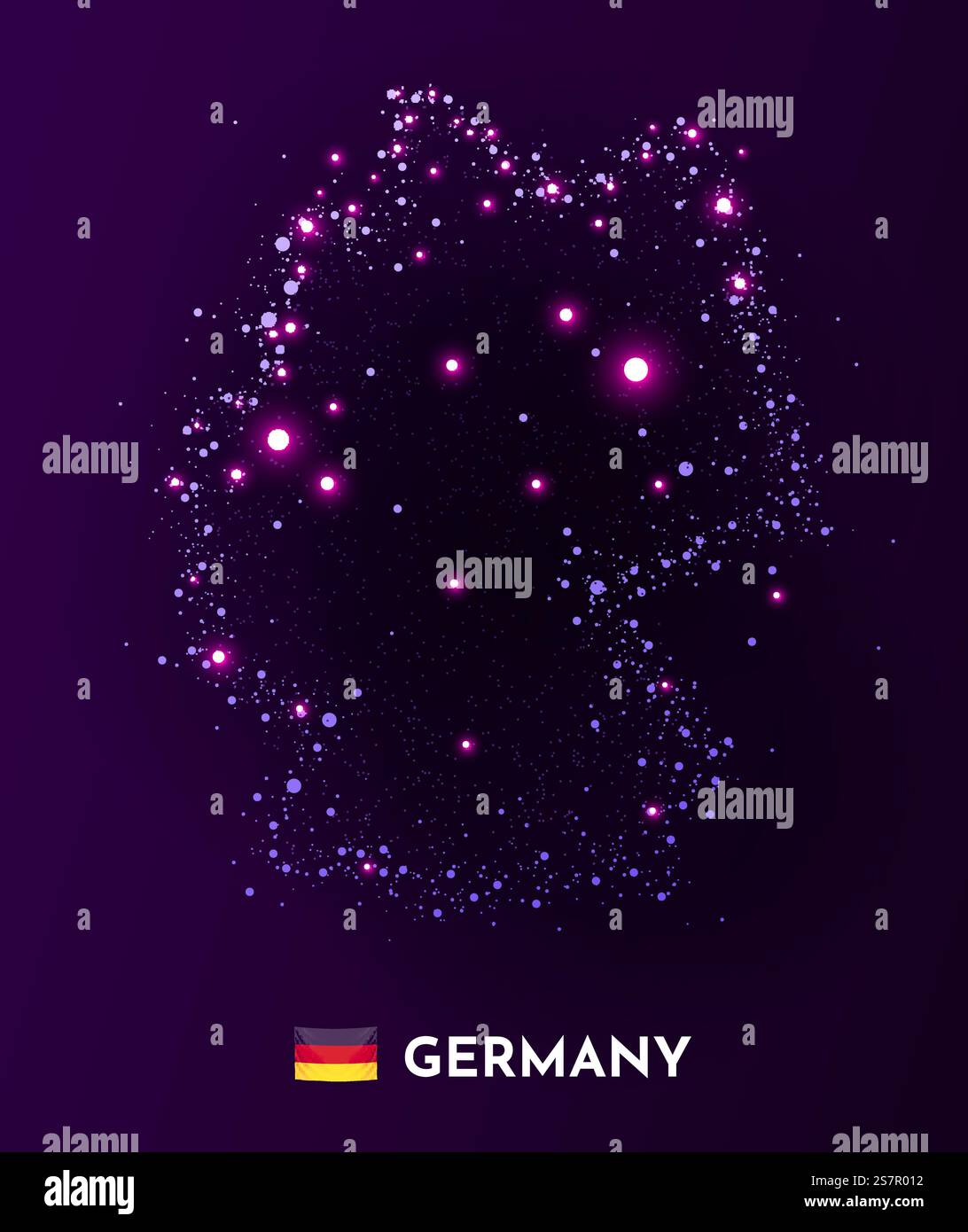 Germany map made of stars and dots. Globalization concept. Space view ...