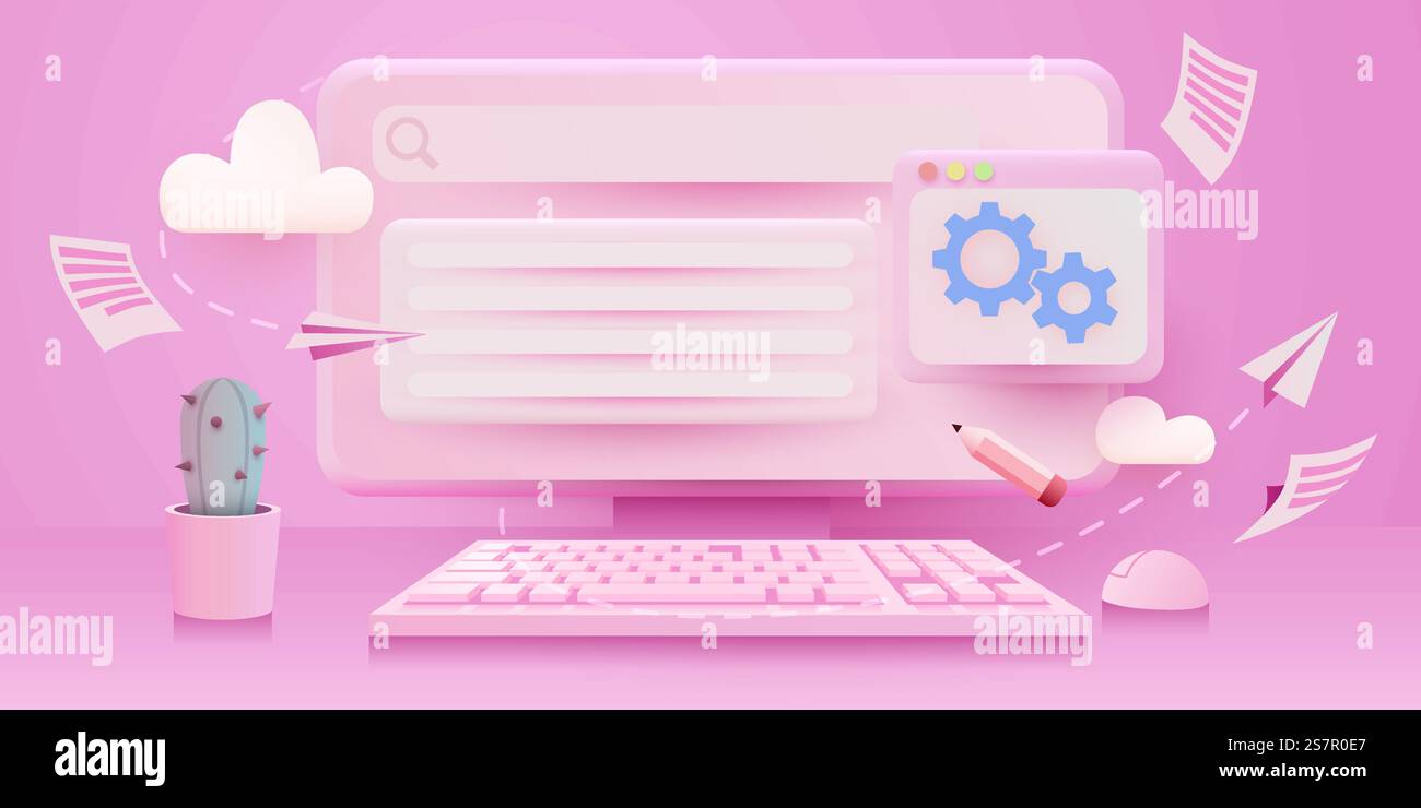 Web Development Coding And Programming Banner Computer Code On Laptop