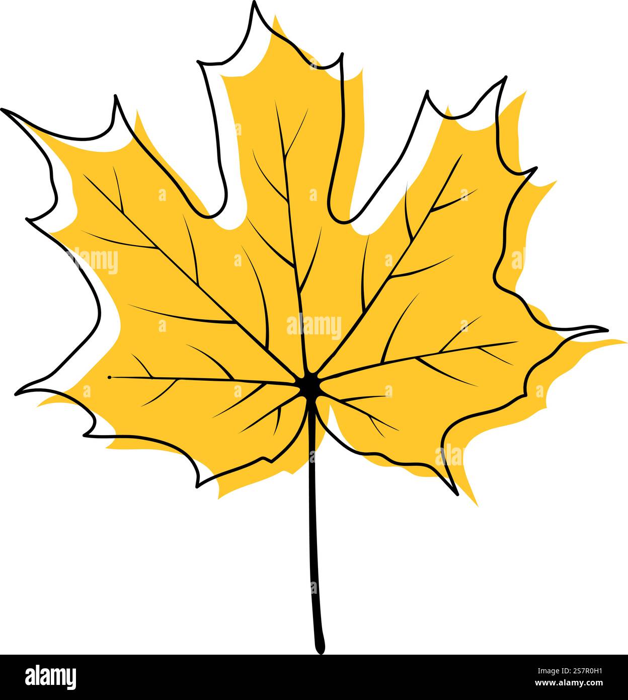 Autumn maple leaf. Autumn leaf fall. Vector illustration Stock Vector ...