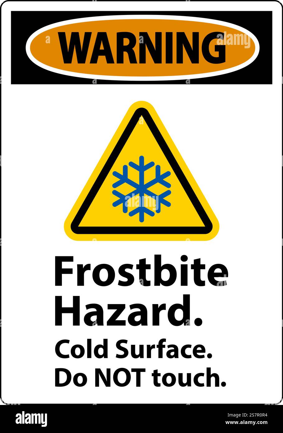 Warning Sign Frostbite Hazard, Do not Touch Cold Surface Stock Vector ...