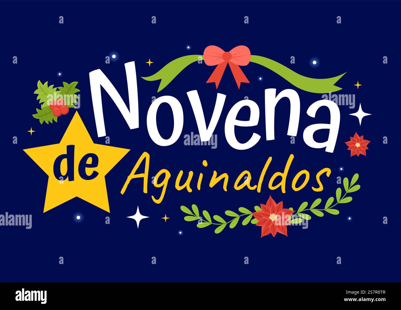 Novena De Aguinaldos Vector Illustration with Holiday Tradition for ...