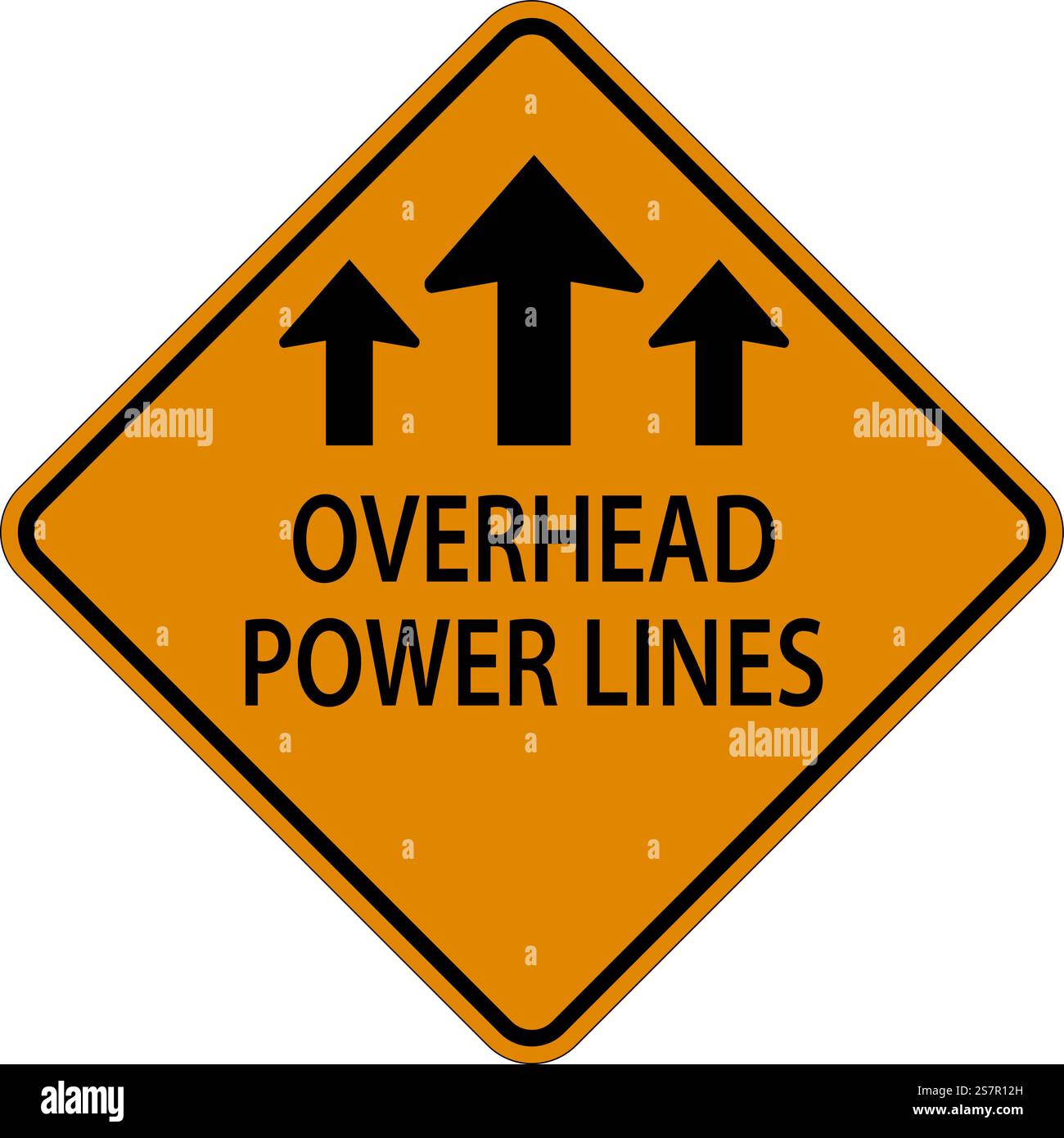 Overhead Power Lines Sign Stock Vector Image & Art - Alamy