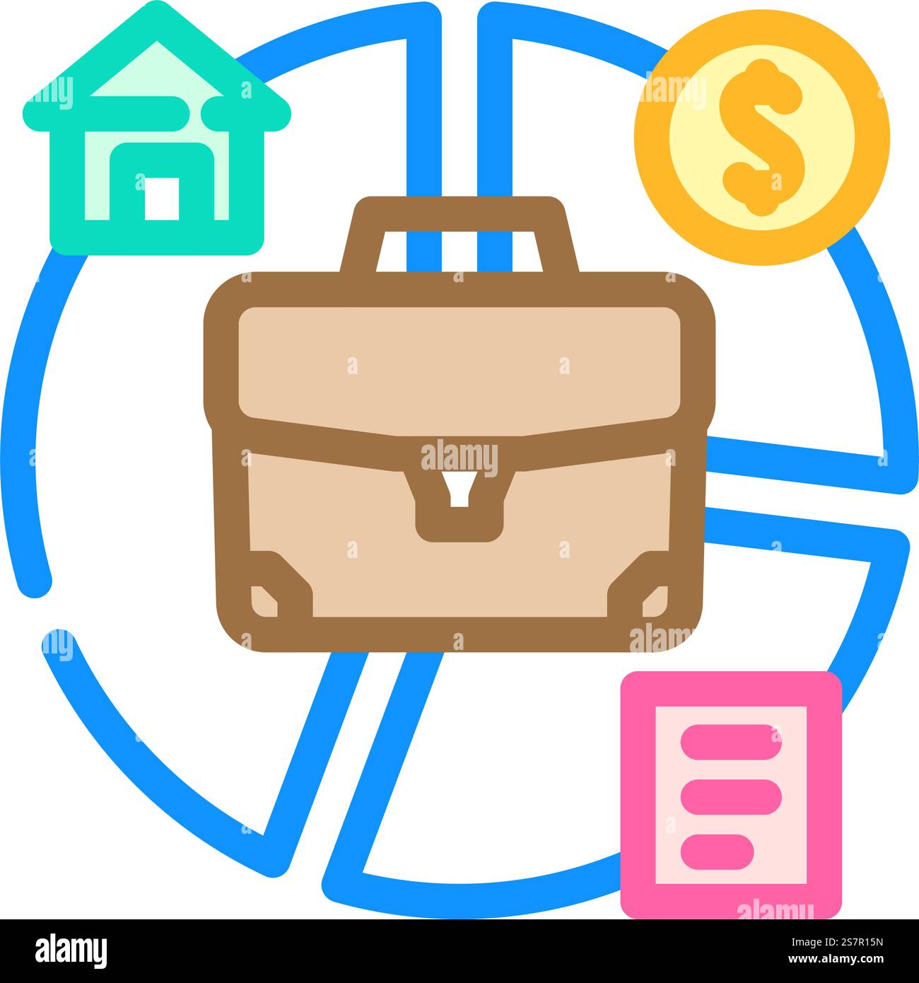 investment portfolio color icon vector. investment portfolio sign ...