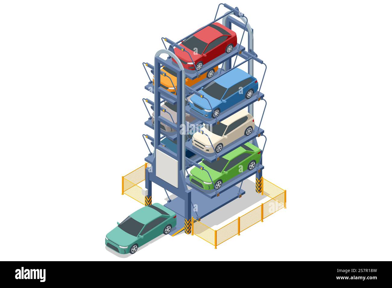 Car park stacked parking garage Stock Vector Images - Alamy