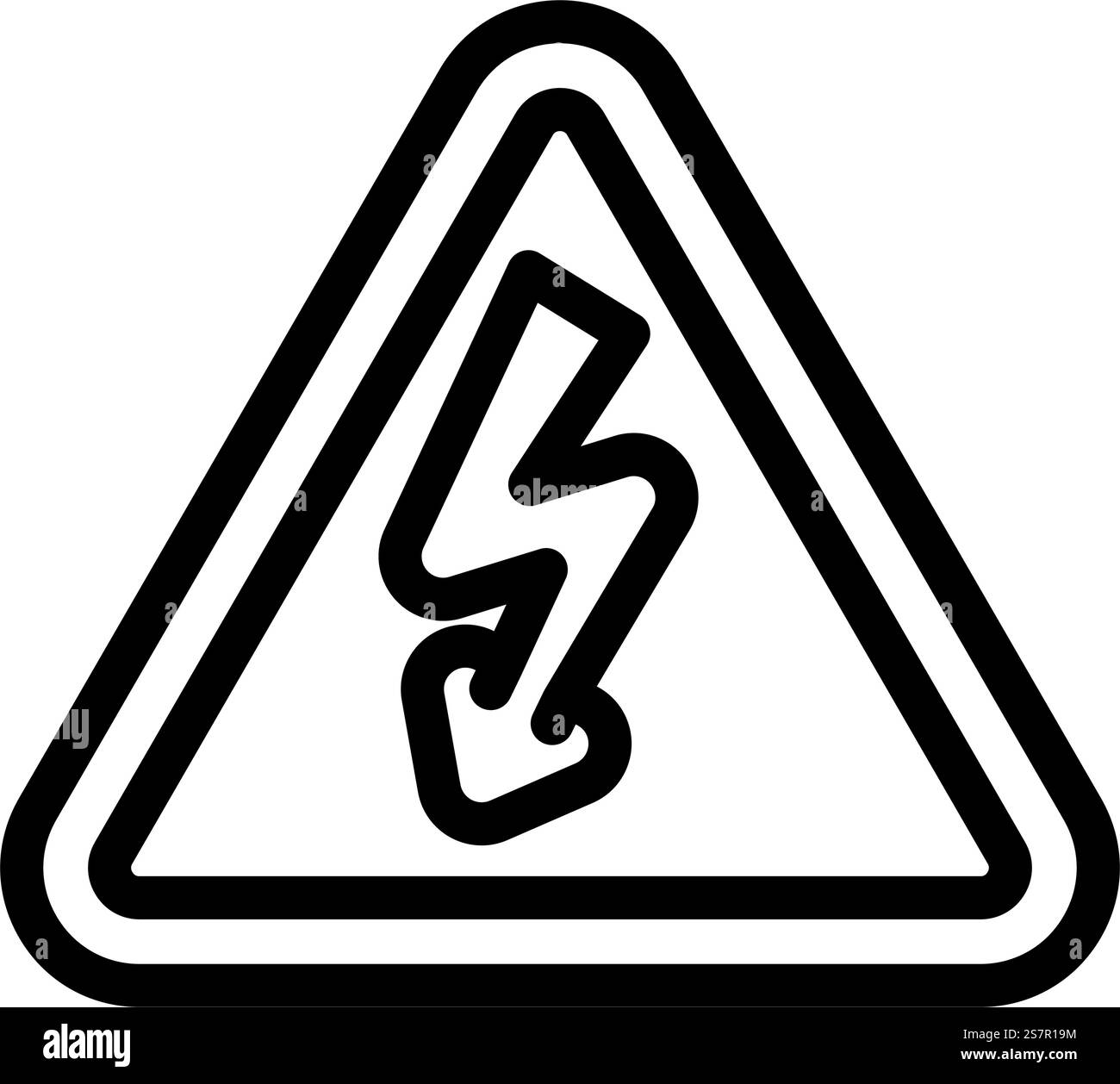 danger electricity line icon vector. danger electricity sign. isolated ...