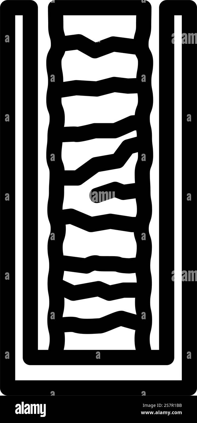 drill core samples line icon vector. drill core samples sign. isolated ...