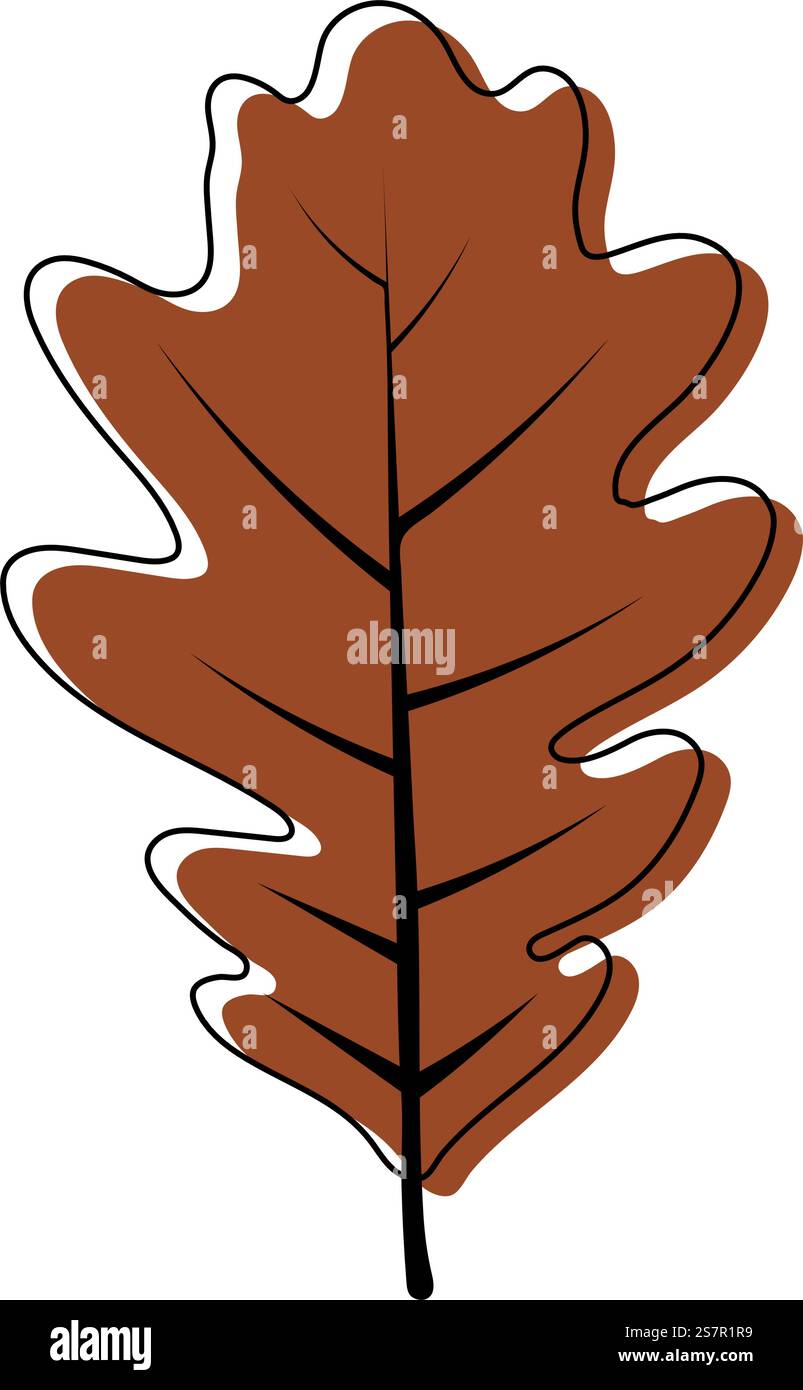 Autumn oak tree leaf. Leaf fall. Vector illustration Stock Vector Image ...