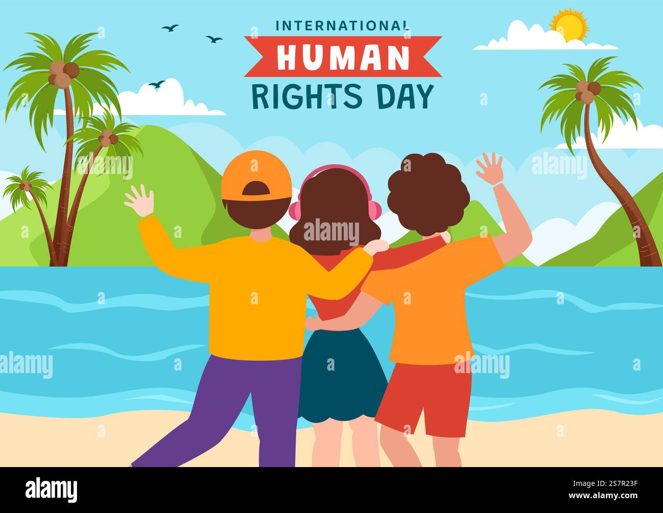 International Human Rights Day Vector Illustration on 10 December with ...