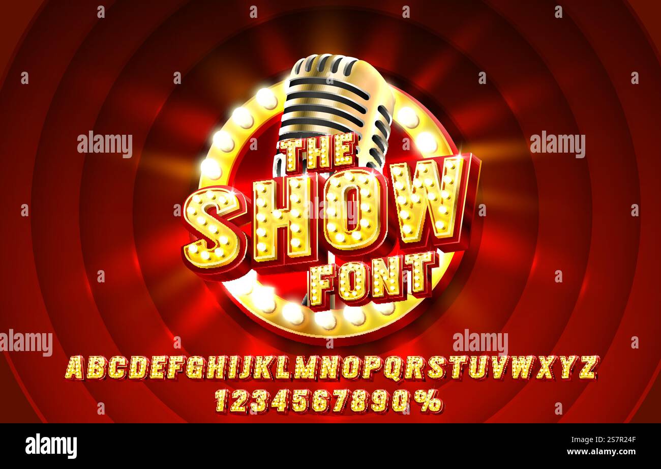 Show font set collection, letters and numbers symbol. Vector ...