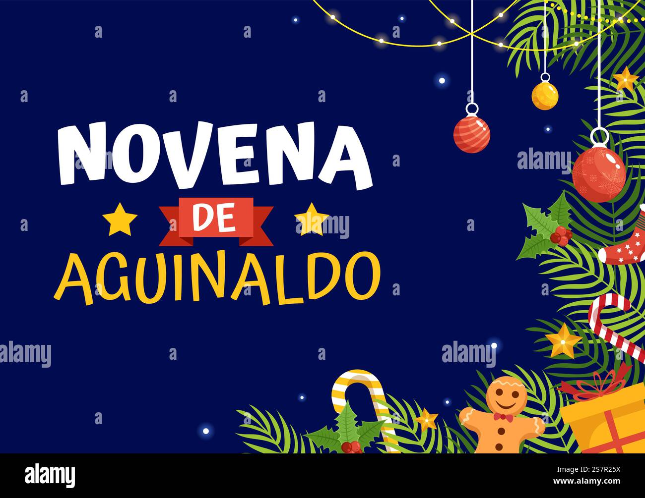 Novena De Aguinaldos Vector Illustration with Holiday Tradition for ...