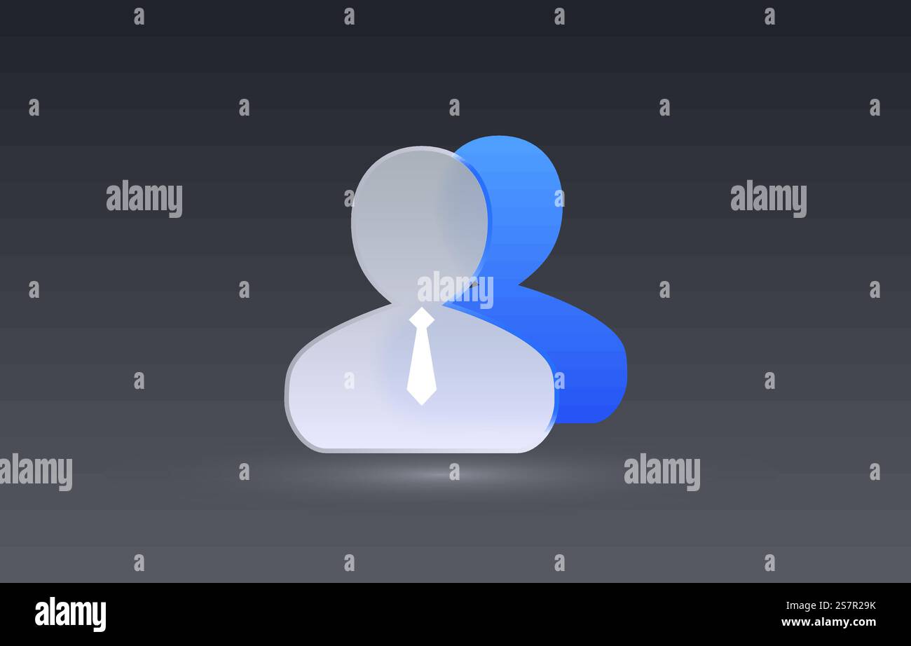 Glass person leader transparent icon, collection sign. Vector ...