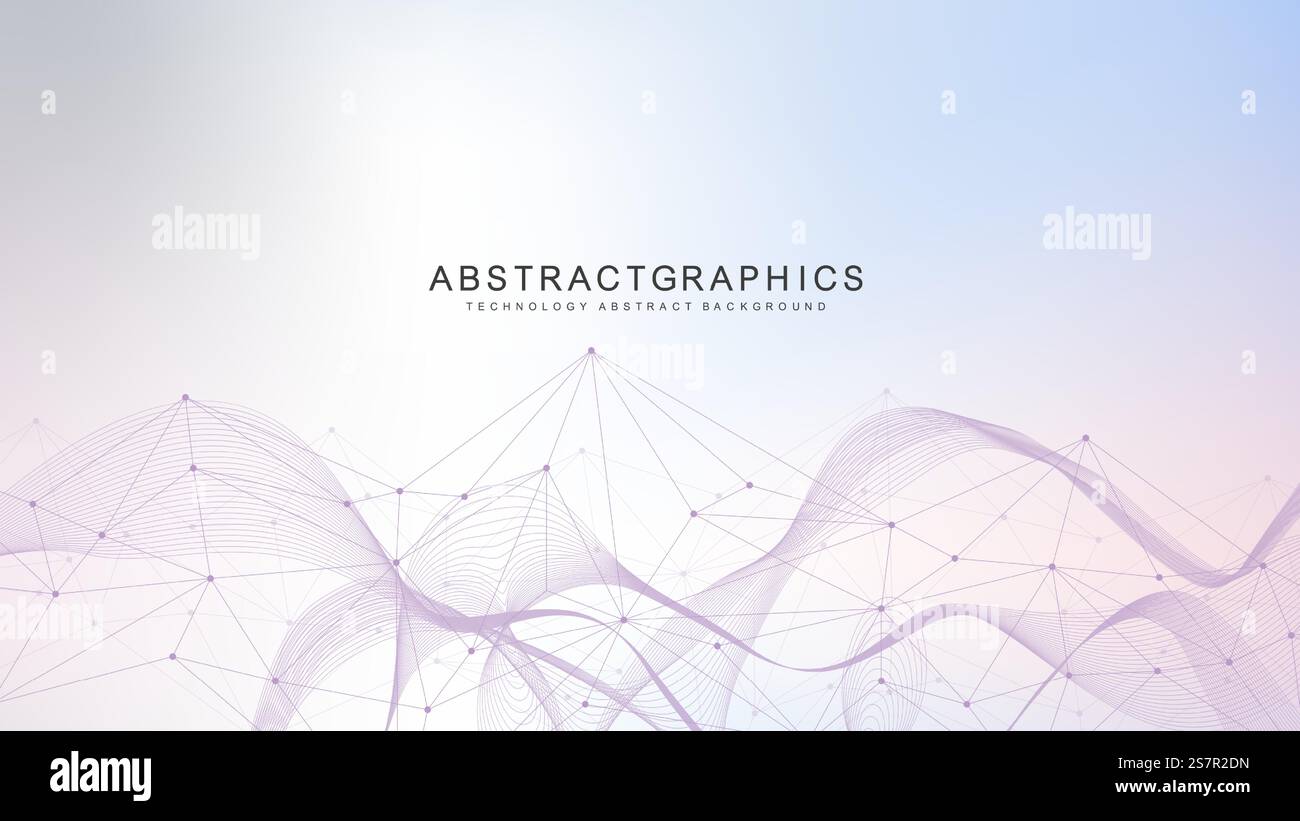 Global network connection website header or banner design. Abstract ...