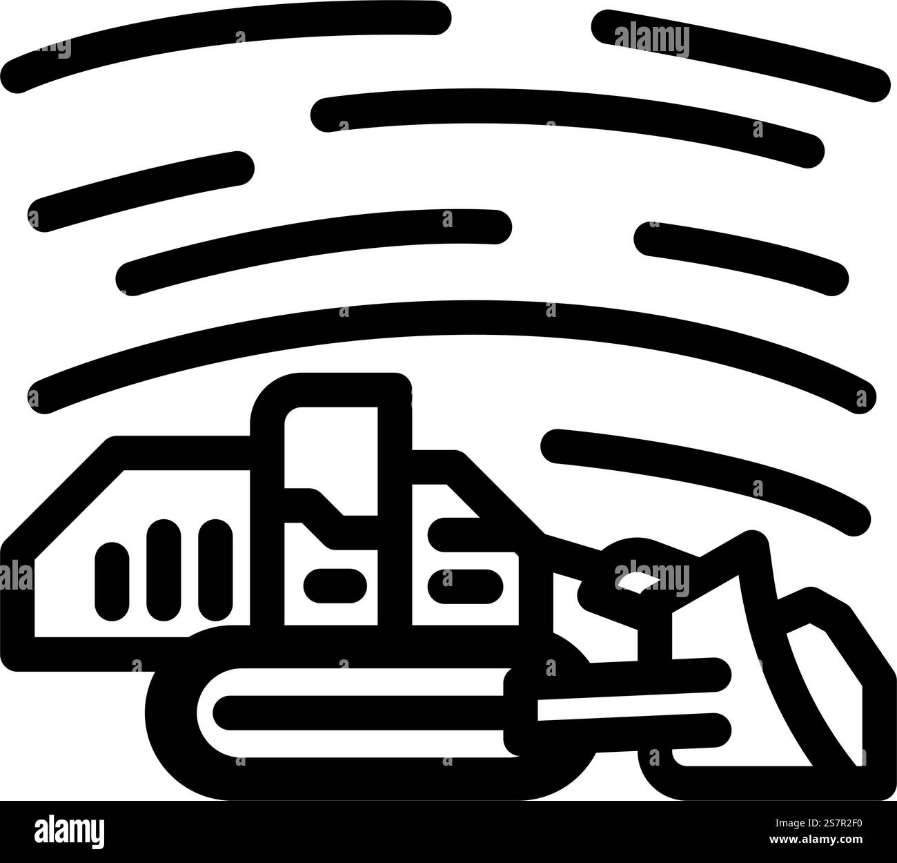 surface mining line icon vector. surface mining sign. isolated contour ...