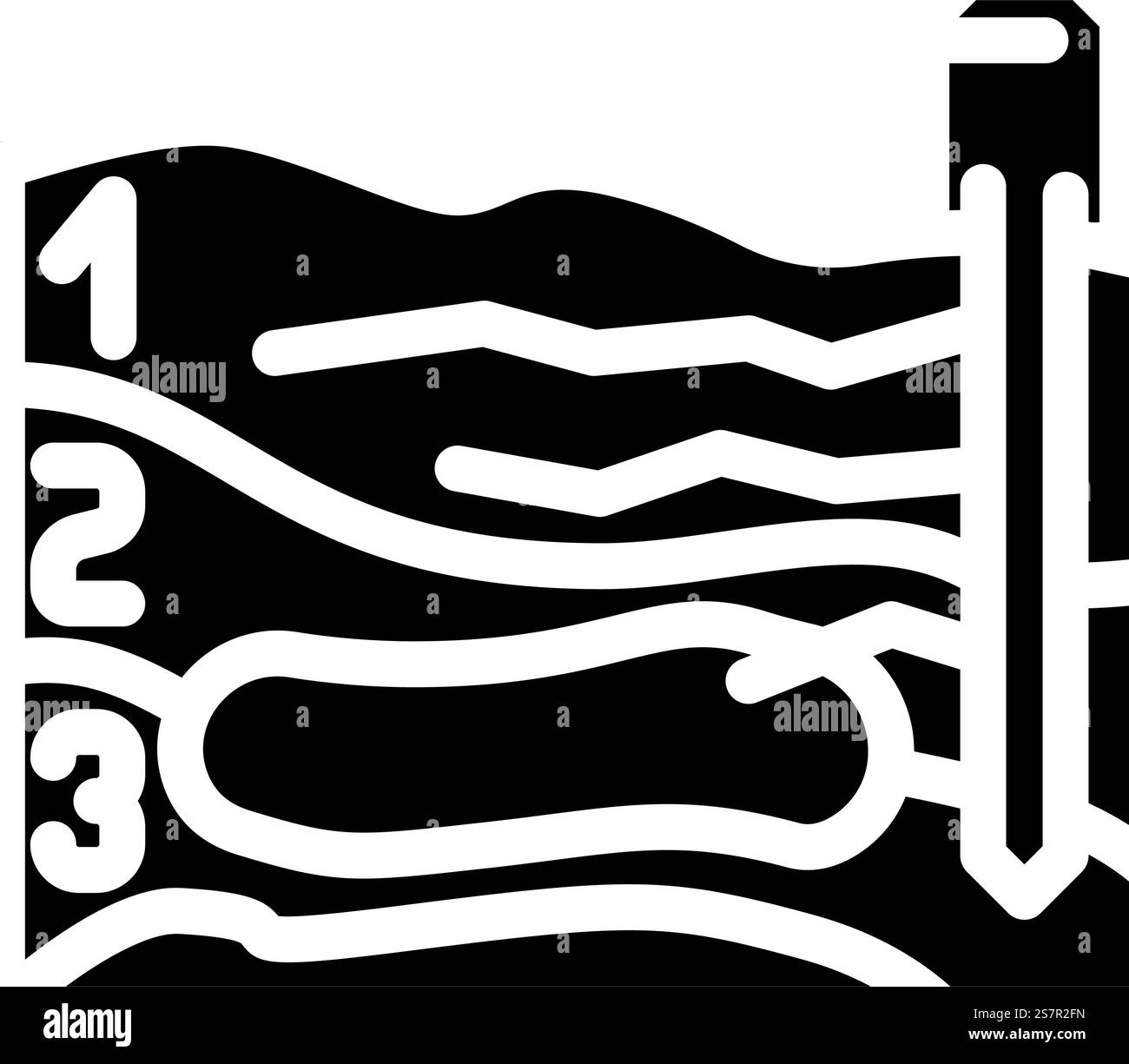 mining site plan glyph icon vector. mining site plan sign. isolated ...