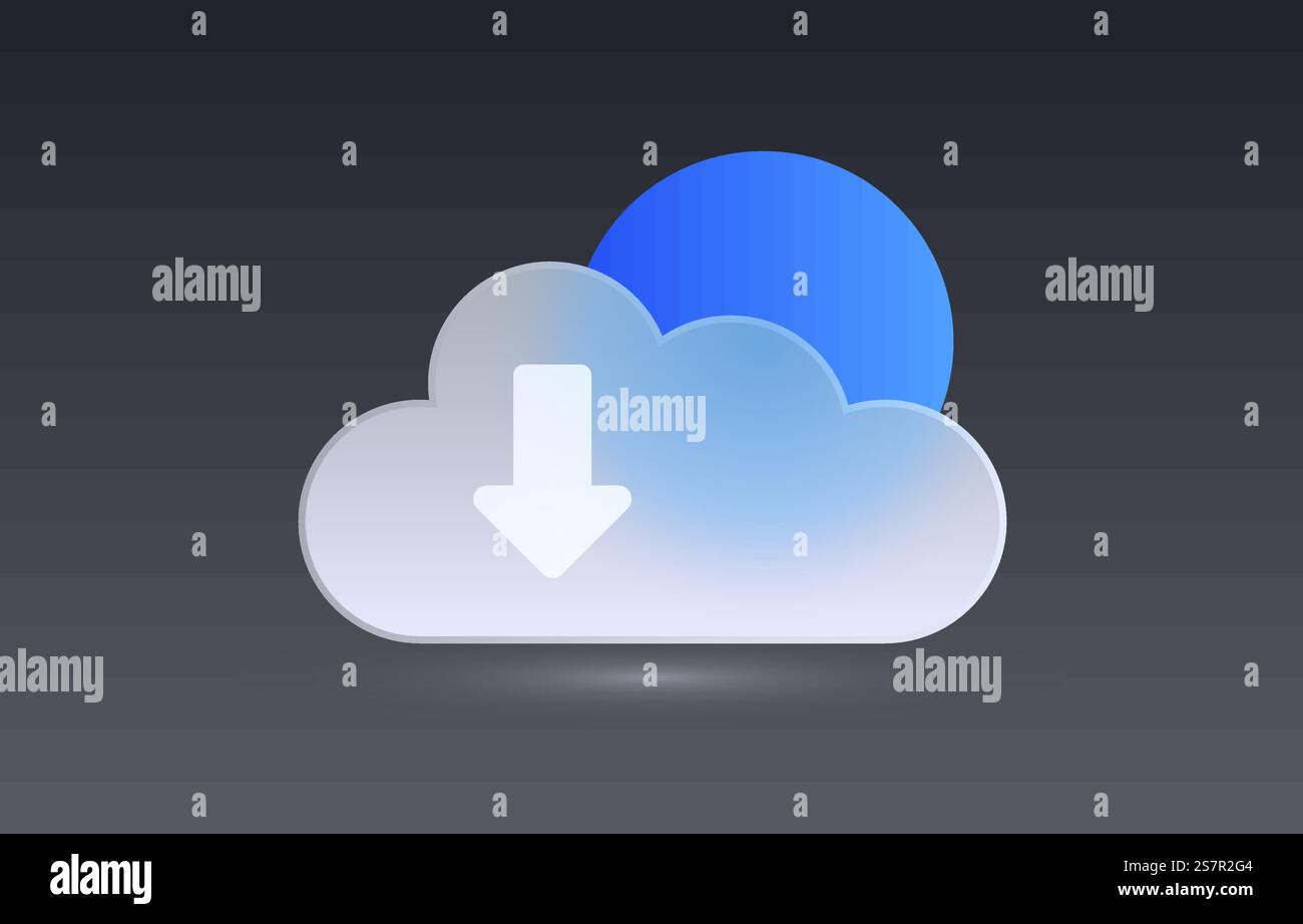 Glass cloud transparent icon, collection sign. Vector illustration ...