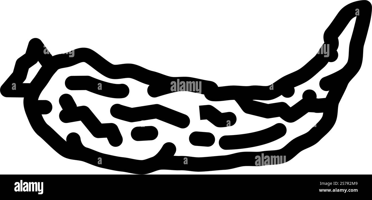 pepper rotten food line icon vector. pepper rotten food sign. isolated ...