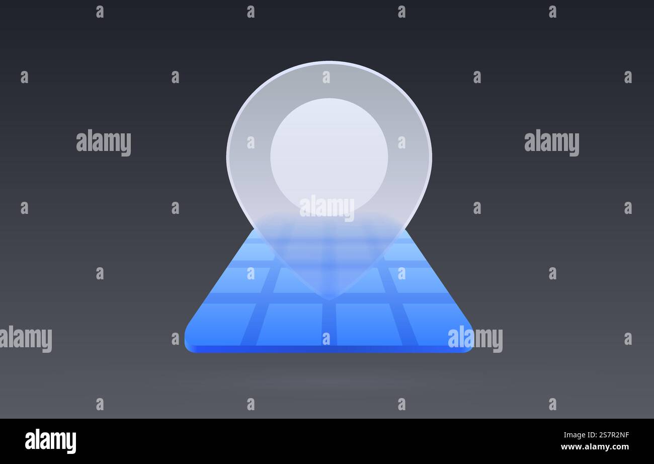 Glass location map transparent icon, collection sign. Vector ...