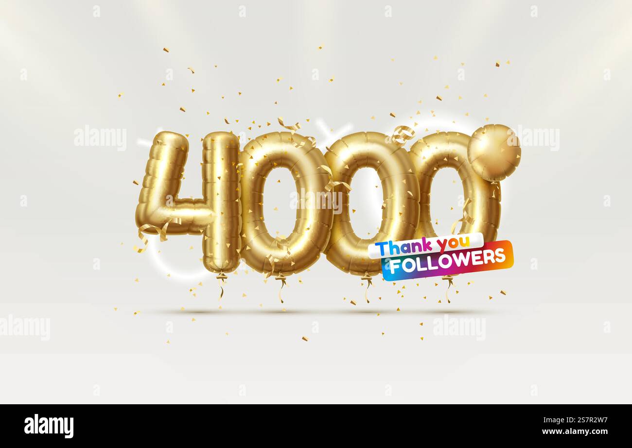 Thank you followers peoples, 4k online social group, happy banner ...