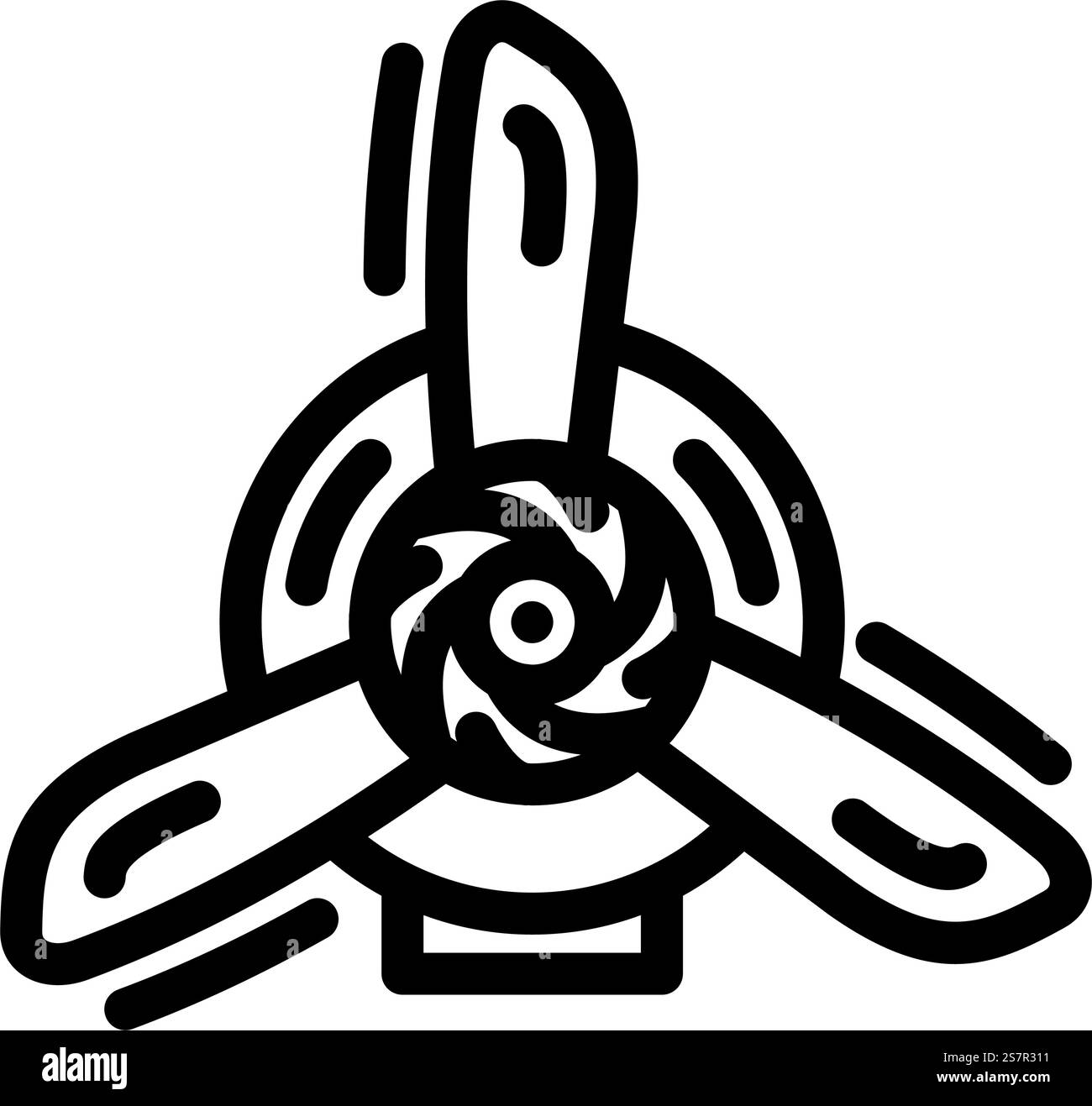 propeller maintenance aircraft line icon vector. propeller maintenance ...